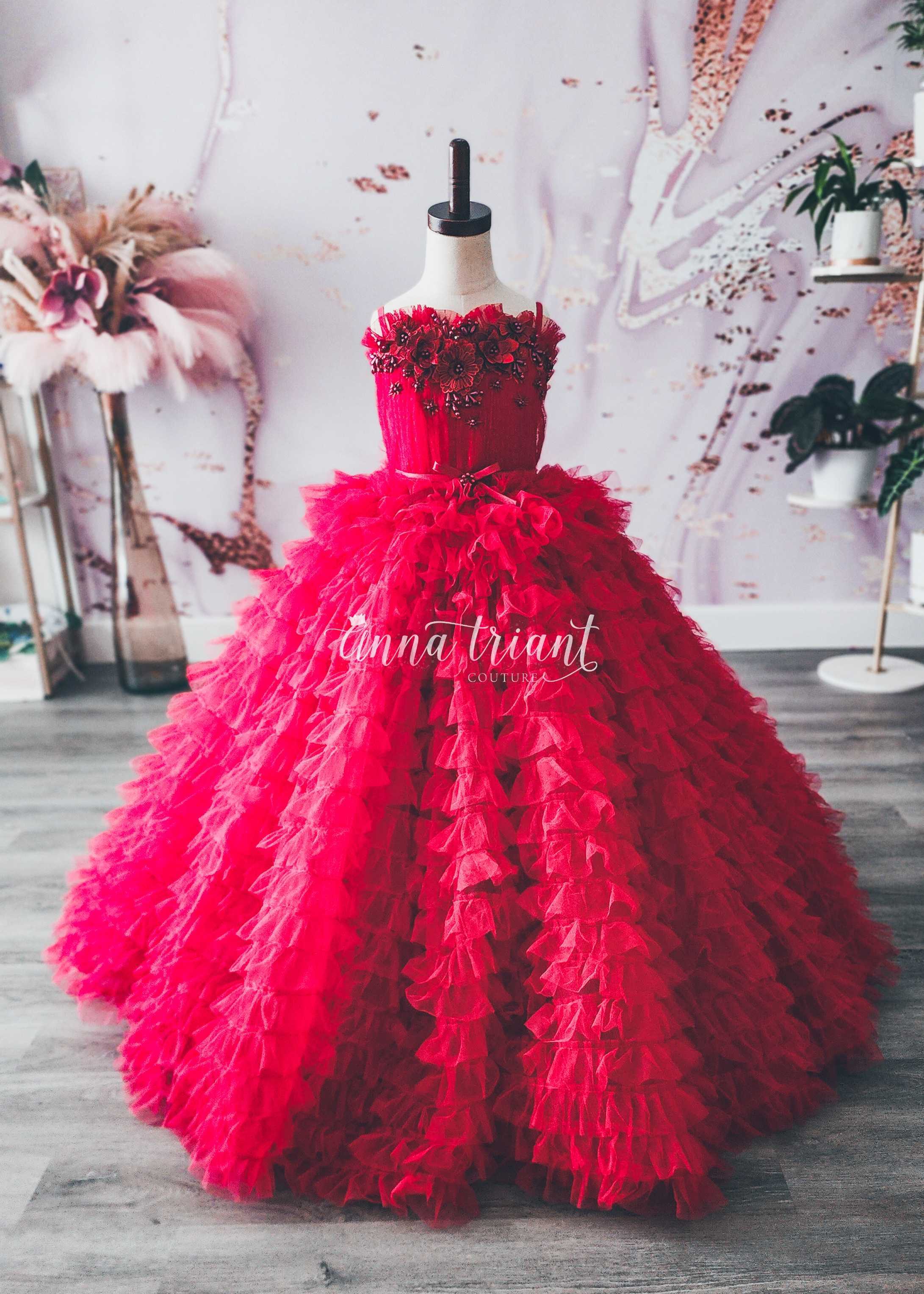 Vivian Gown in Red by Anna Triant Couture